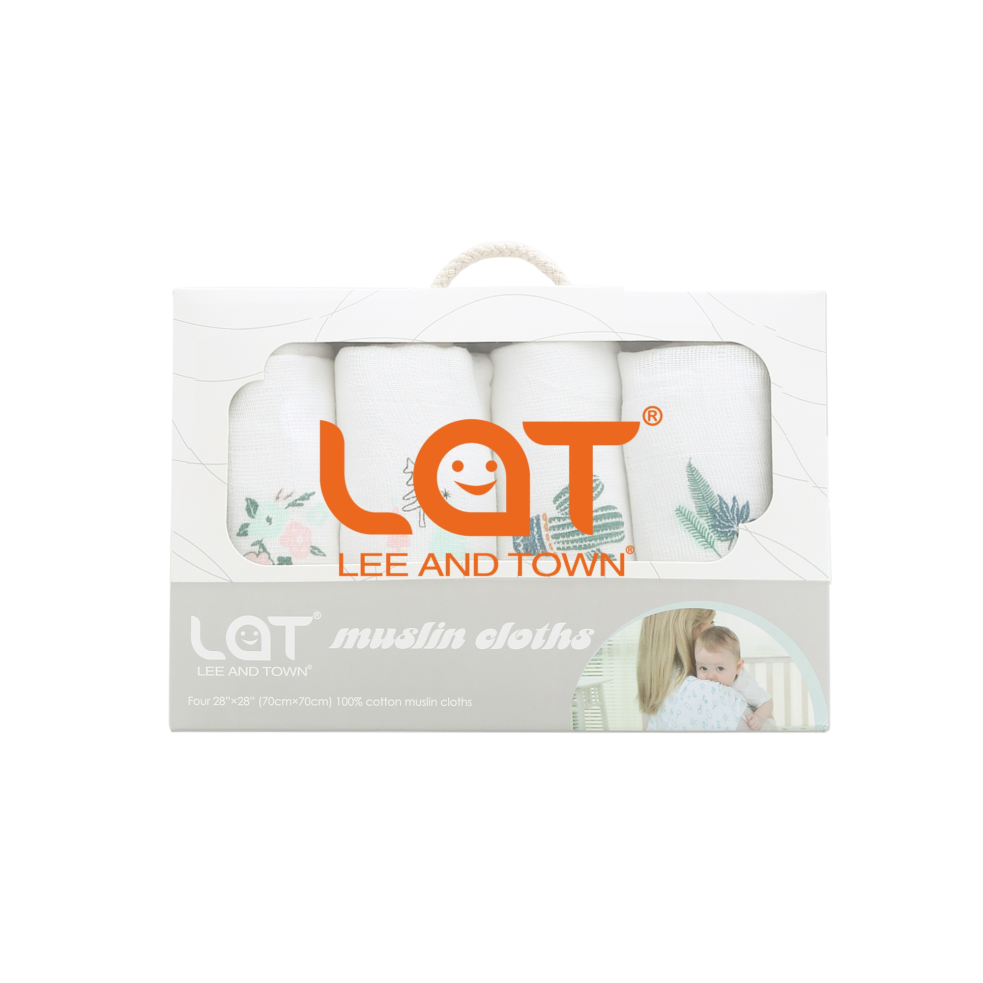 LAT 4 Pack Baby Muslin Diaper Washable Reusable Warm Nappy Wipes ...