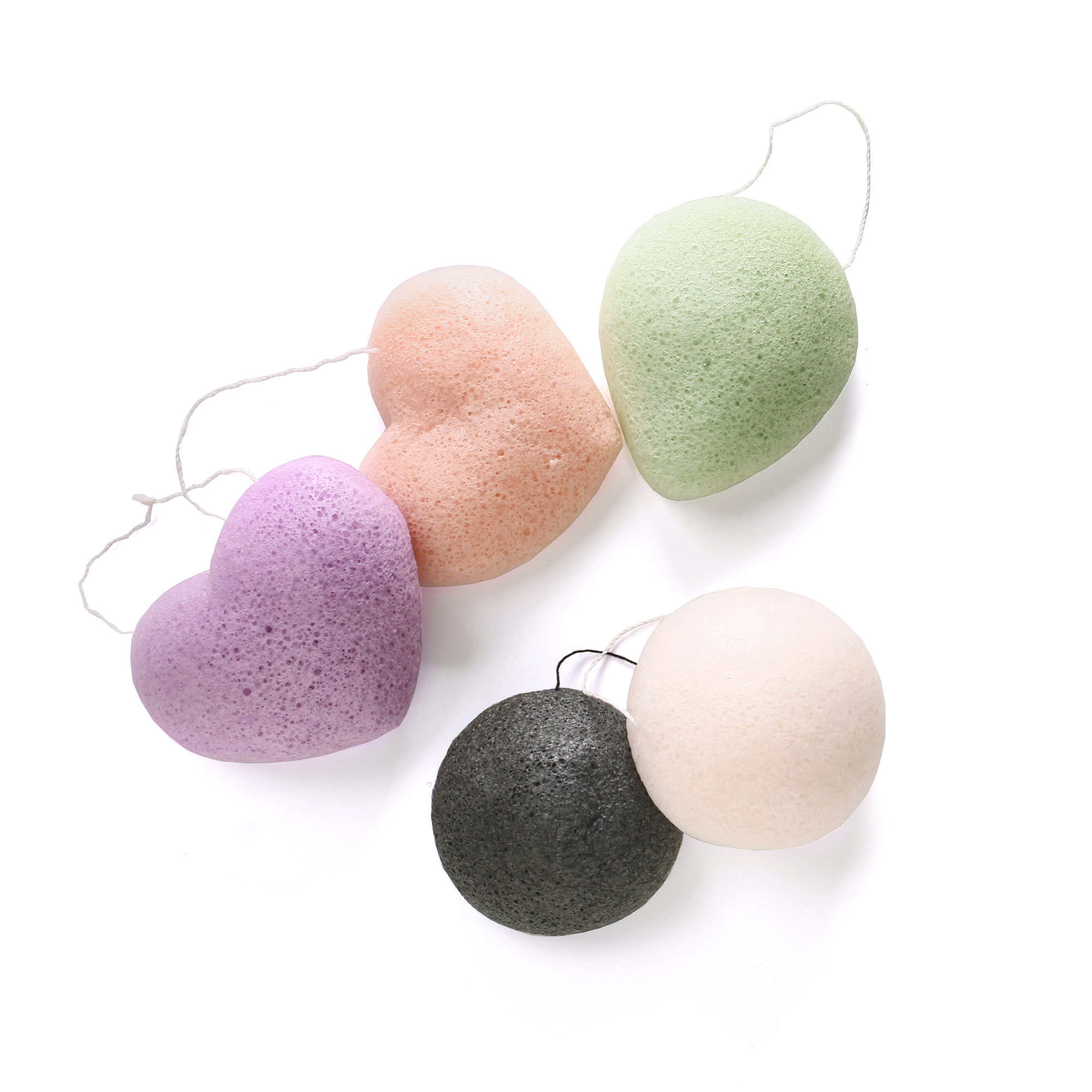 LAT Konjac Sponge-All Natural Konjac Organic Skincare Konjac Facial Sponge Set Deep Cleaning ...