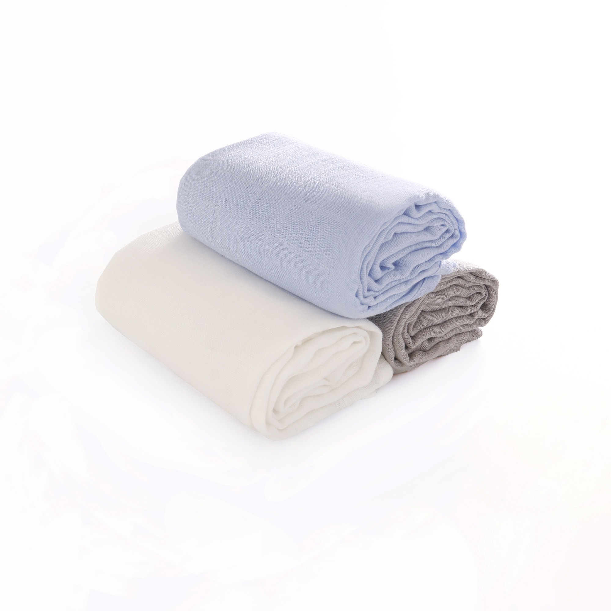 Baby Muslin Cloth Diapers 3 Pack 31 x 31 Inches, 70% Bamboo 30% Cotton ...